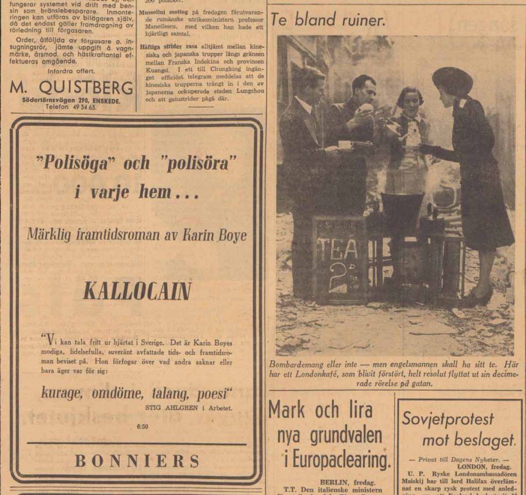 Karin Boye: Kallocain – Diktens museum