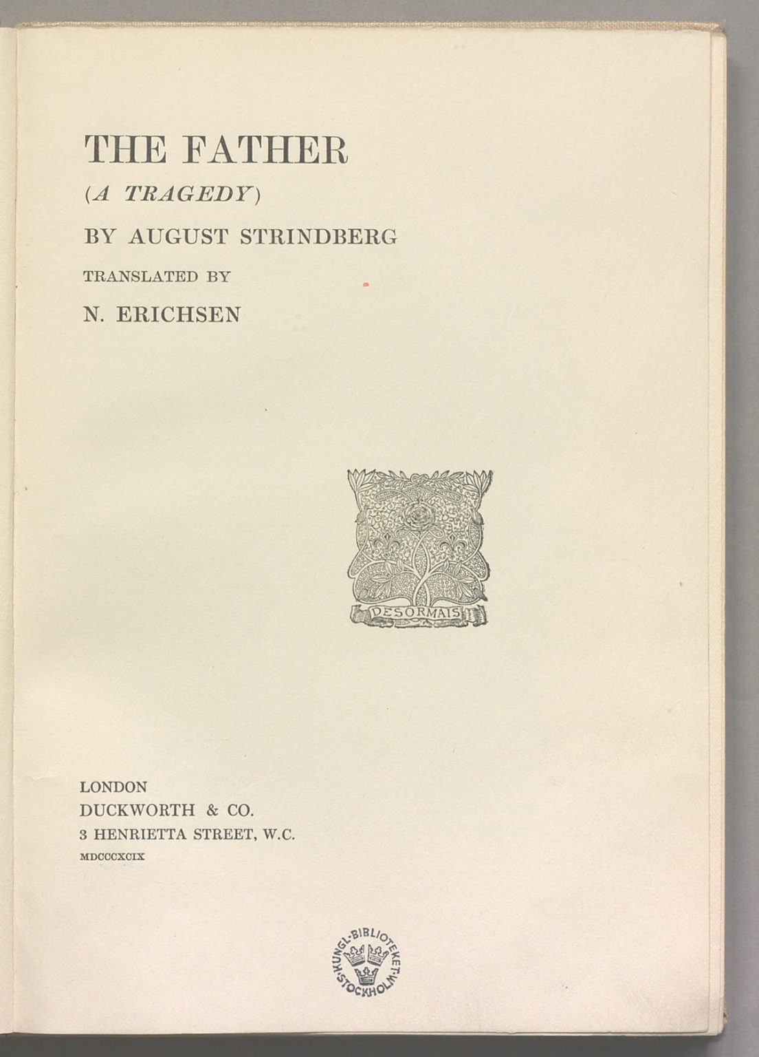 August Strindberg: Fadren – Diktens museum