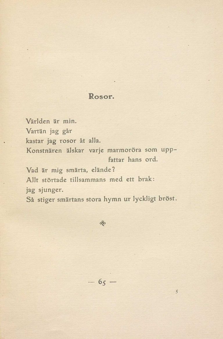 EDITH SÖDERGRAN: Rosenaltaret 1919 – Diktens museum