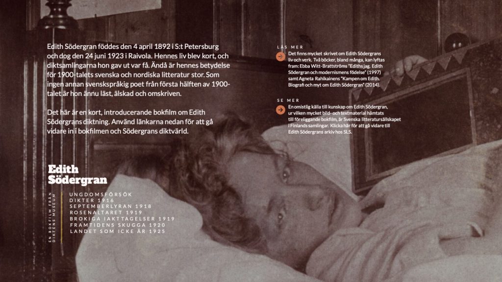 EDITH SÖDERGRAN: En bokfilm – Diktens museum