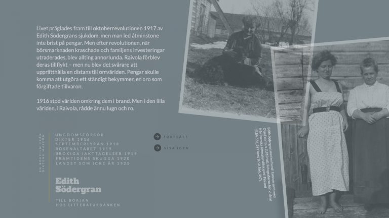 EDITH SÖDERGRAN: Dikter 1916 – Diktens museum