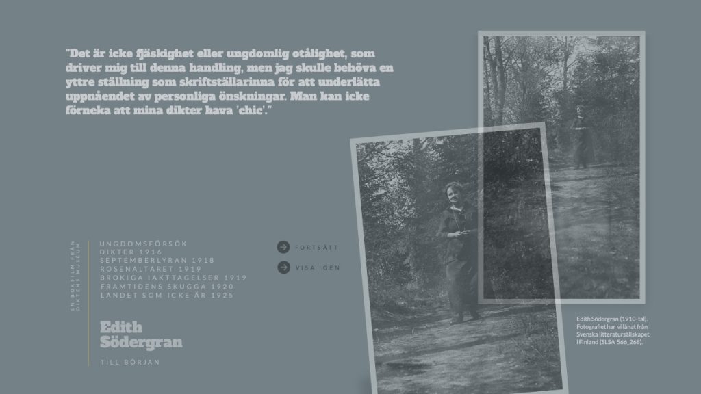EDITH SÖDERGRAN: Dikter 1916 – Diktens museum